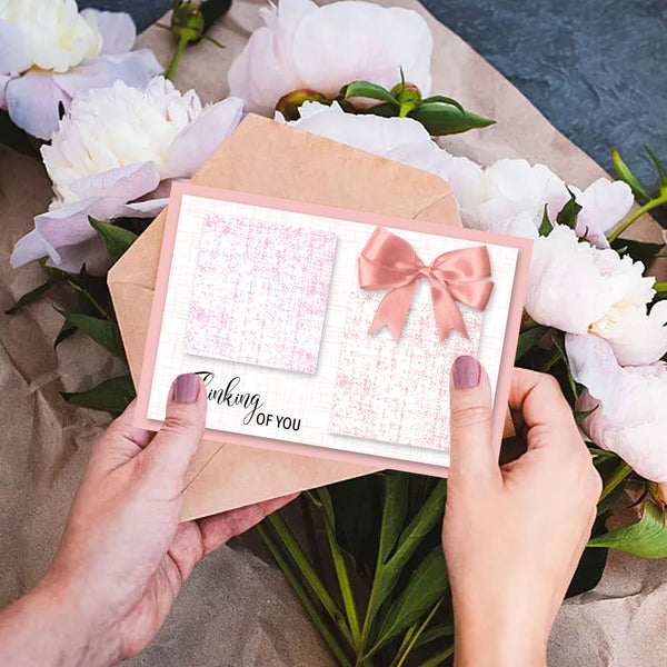 Globleland Linen Background Clear Silicone Stamp Seal for Card Making