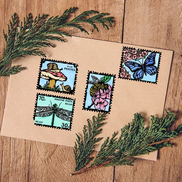 Globleland PVC Plastic Stamps, for DIY Scrapbooking, Photo Album Decor